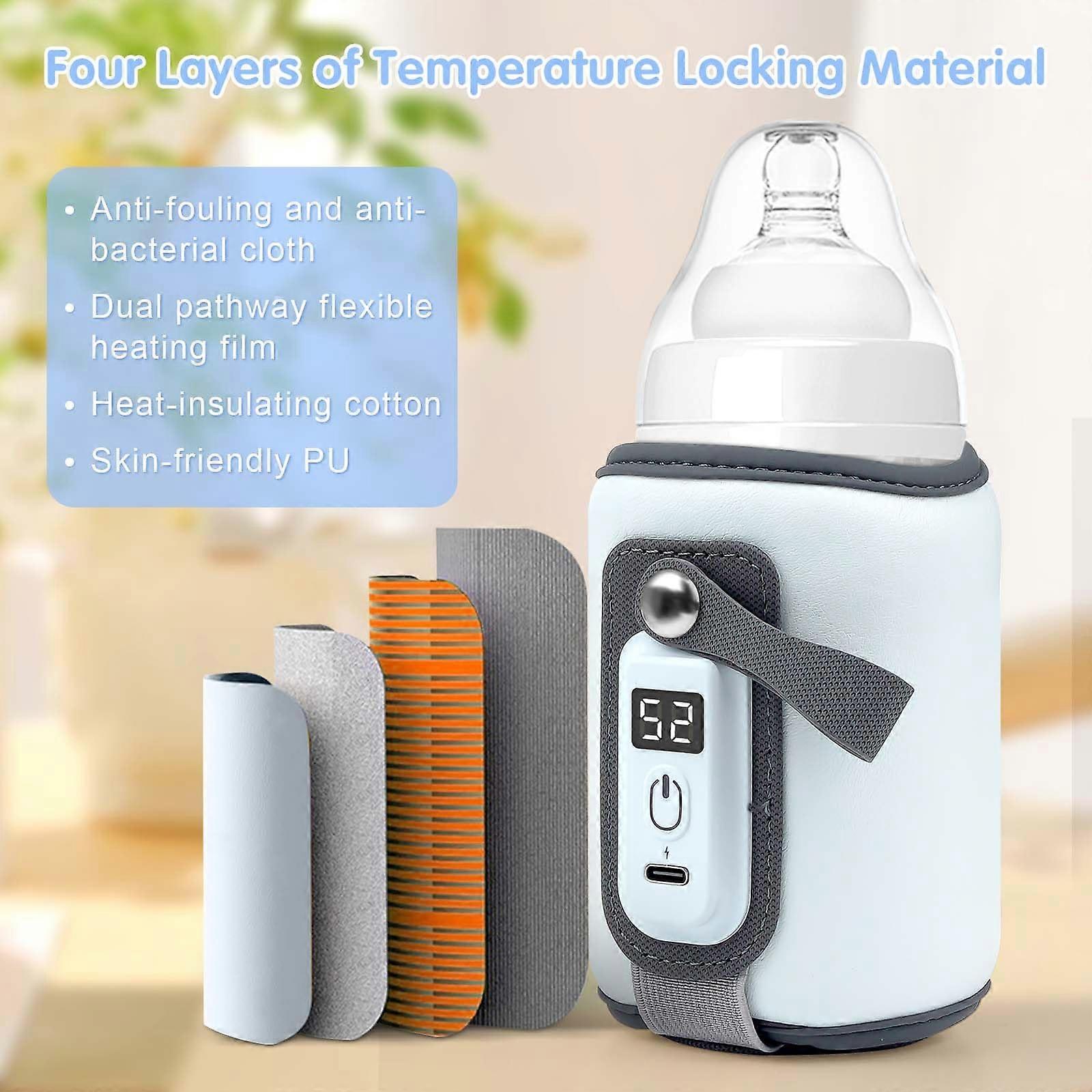 Portable Baby Bottle Warmer Bag, USB Bottle Warmer Heater, 5 Gears ...