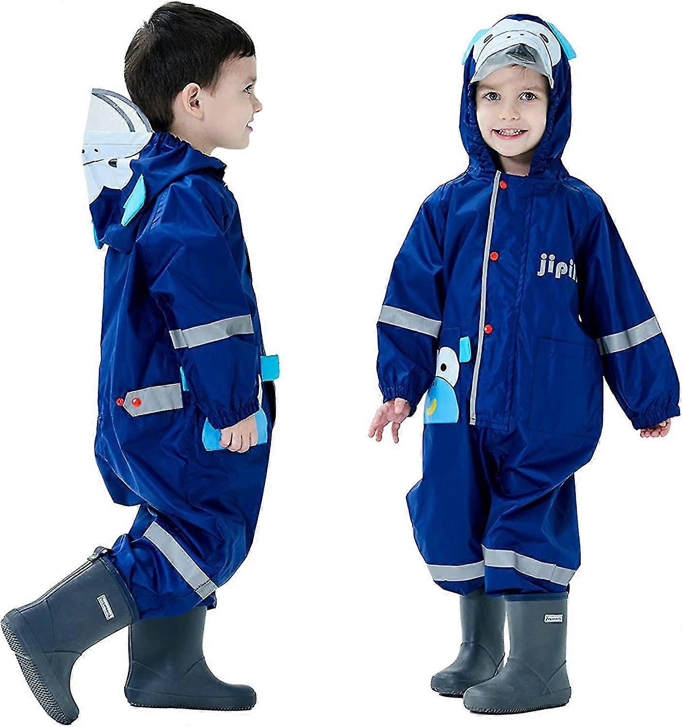 Puddle Suit Kids Waterproof Suit Boys Girls All In One Rainsuit Hooded Lightweight Animal ...