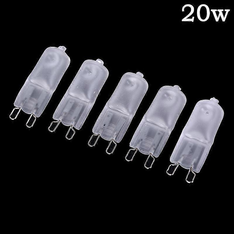5pcs Frosted Halogen G9 Dimmable Bulb 220v Lamp 20/40/60w Halogen Light ...