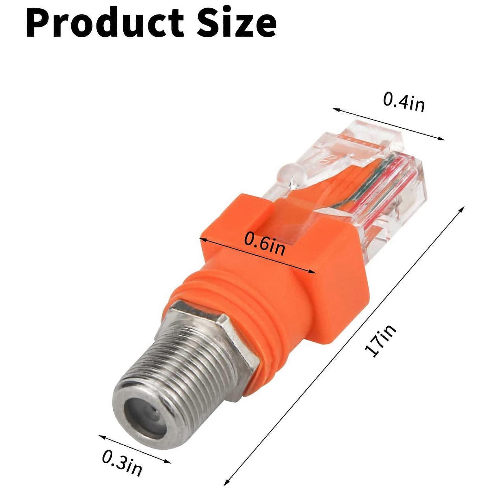 Coaxial to Ethernet Adapter, 4 Pack Coax RF F Female to RJ45 Male ...