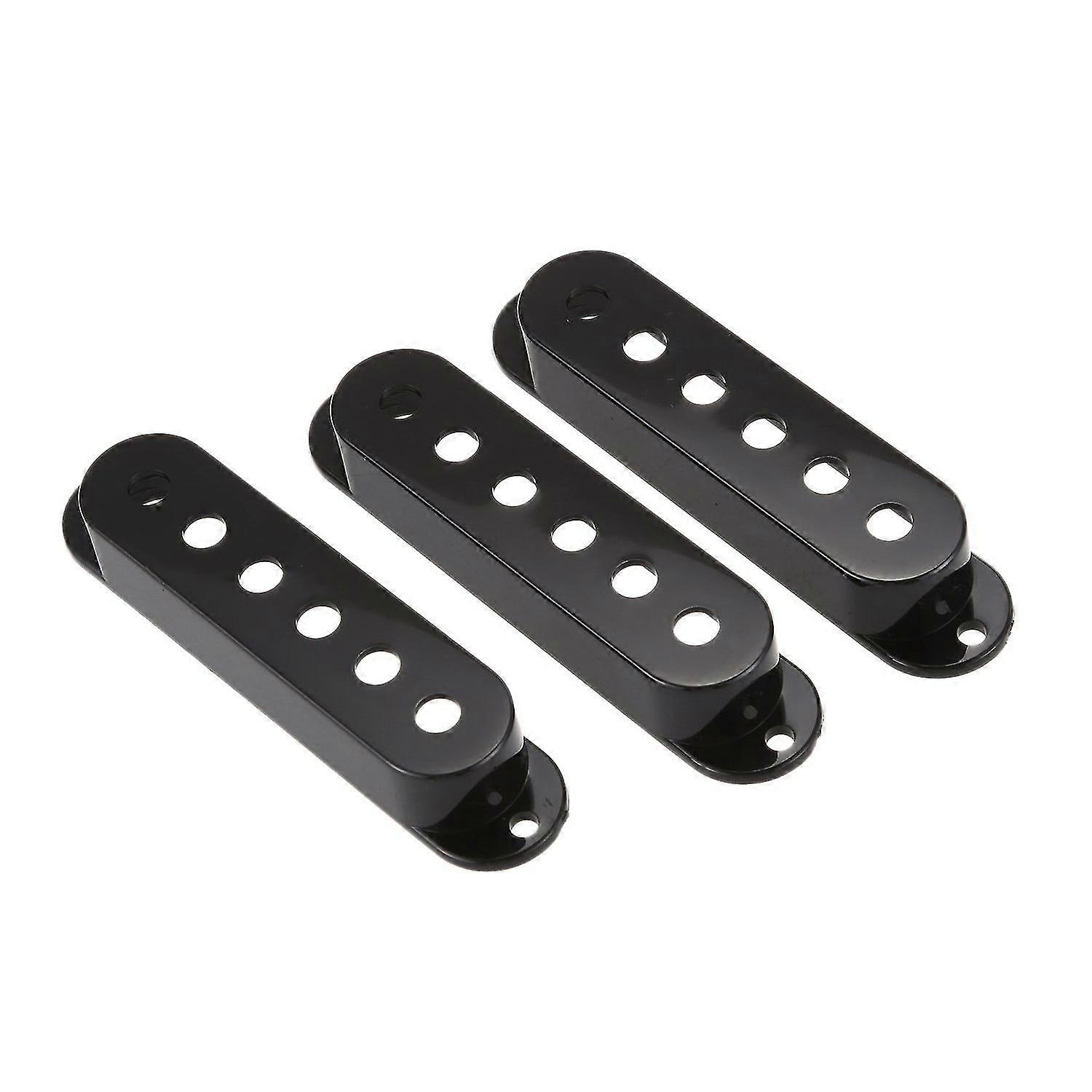 Set Of 3 Ply Black 11 Hole Sss Guitar Pickguard Strat Back Plate Pickup ...