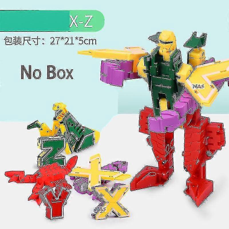 26 Letter A-z Alphabet Animal Deformation Action Figures Transformation ...