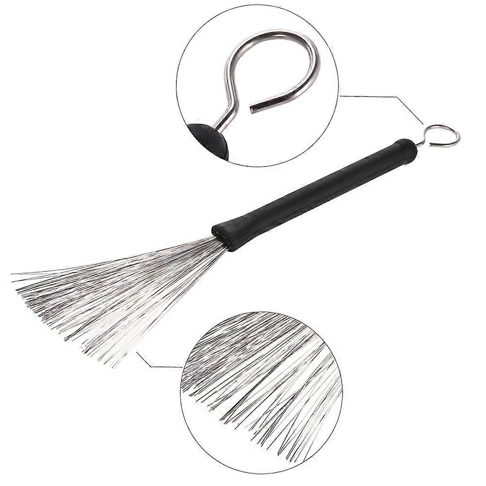 1 Pair Drum Rods Sticks + 1 Pair Drum Brushes Drum Stick Set with Storage Bag for Jazz Folk ...