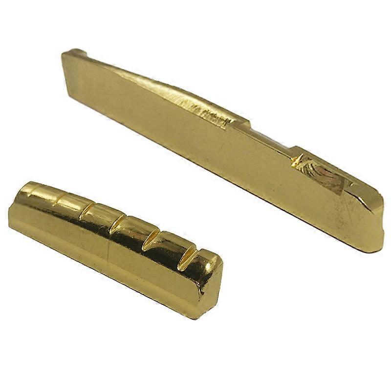 Brass 6 String Acoustic Guitar Bridge Nut and Saddle | Fruugo UK