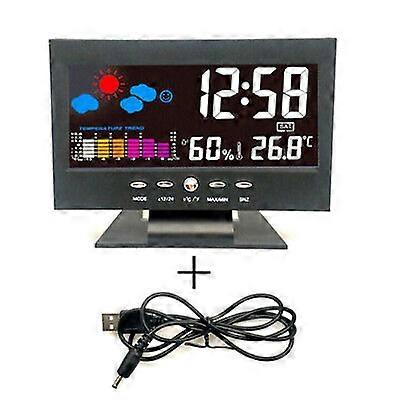 8 in 1 Digital Alarm Weather Station Clock Calendar Temperature ...