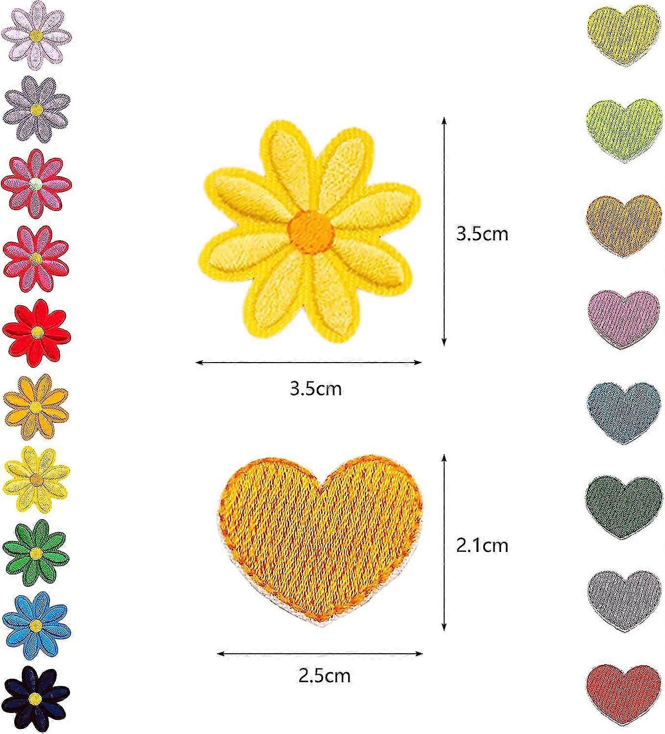 40 Pcs Iron-on Patches For Clothes, Daisy Flower Iron-on Patches And ...
