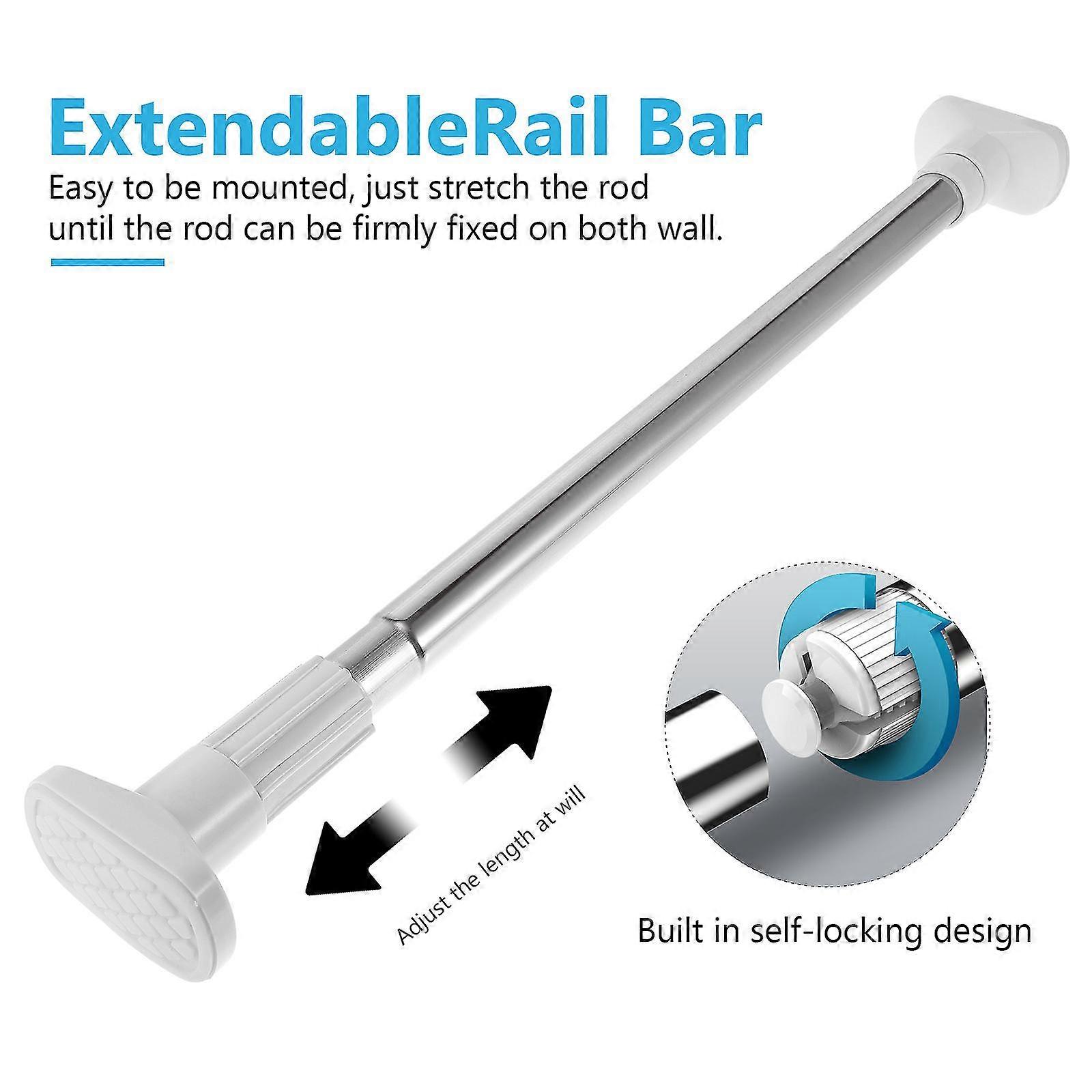 Tension Curved Shower Curtain Rod Tension Rod Curtain Round Shower ...