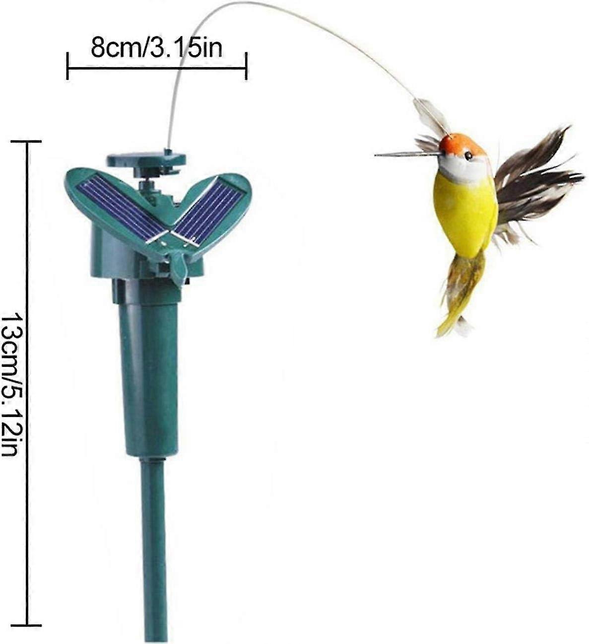 Solar Powered Birds,flying Bird Garden Decor | Funny Solar Or Battery ...