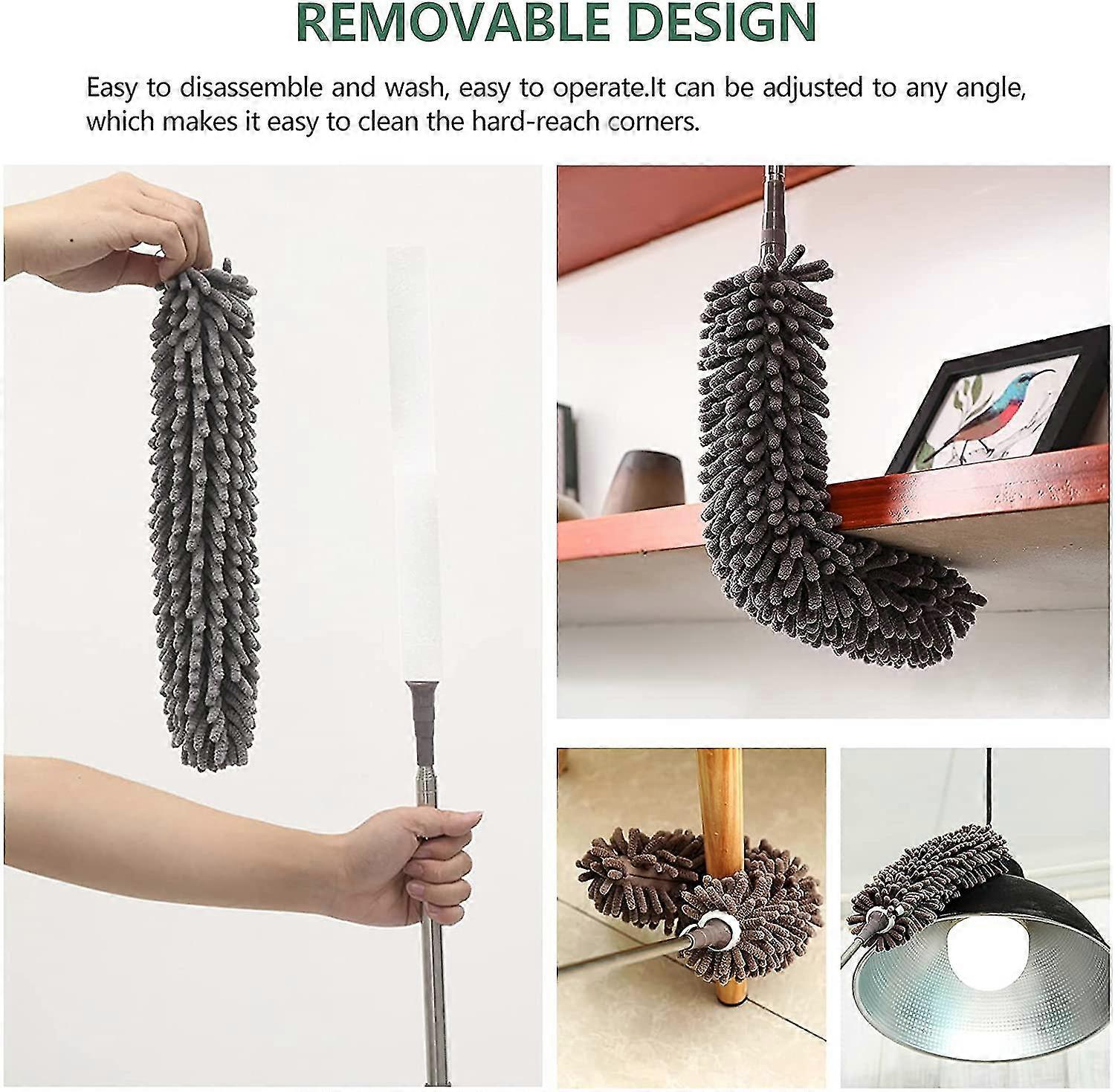 Microfiber Duster With Extension (30-100 Inch) Retractable Duster For ...