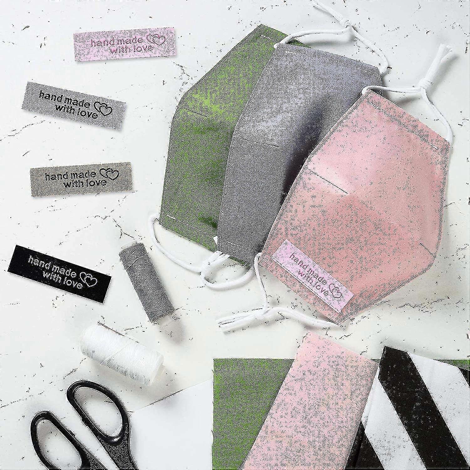 120 Pieces Personalized Sewing Labels Sew On Clothing Labels Handmade ...