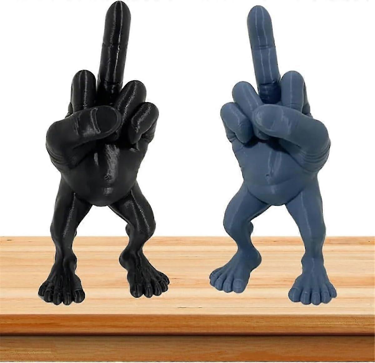 Middle Finger Figure with Legs, Funny Middle Finger Statue Decor, 3D ...