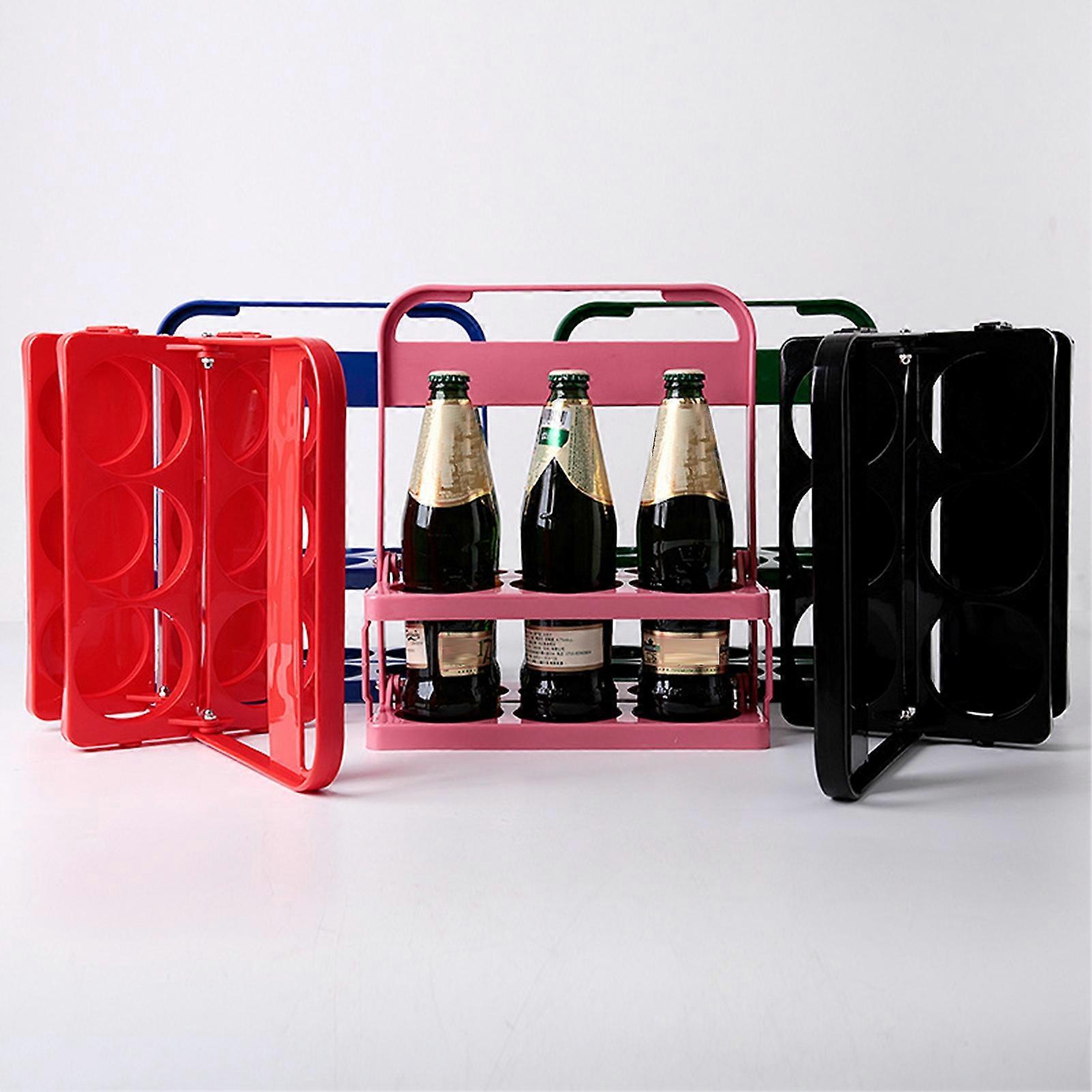 Wine Bottle Rack 6 Pack Foldable Reusable Shatterproof Portable KTV ...