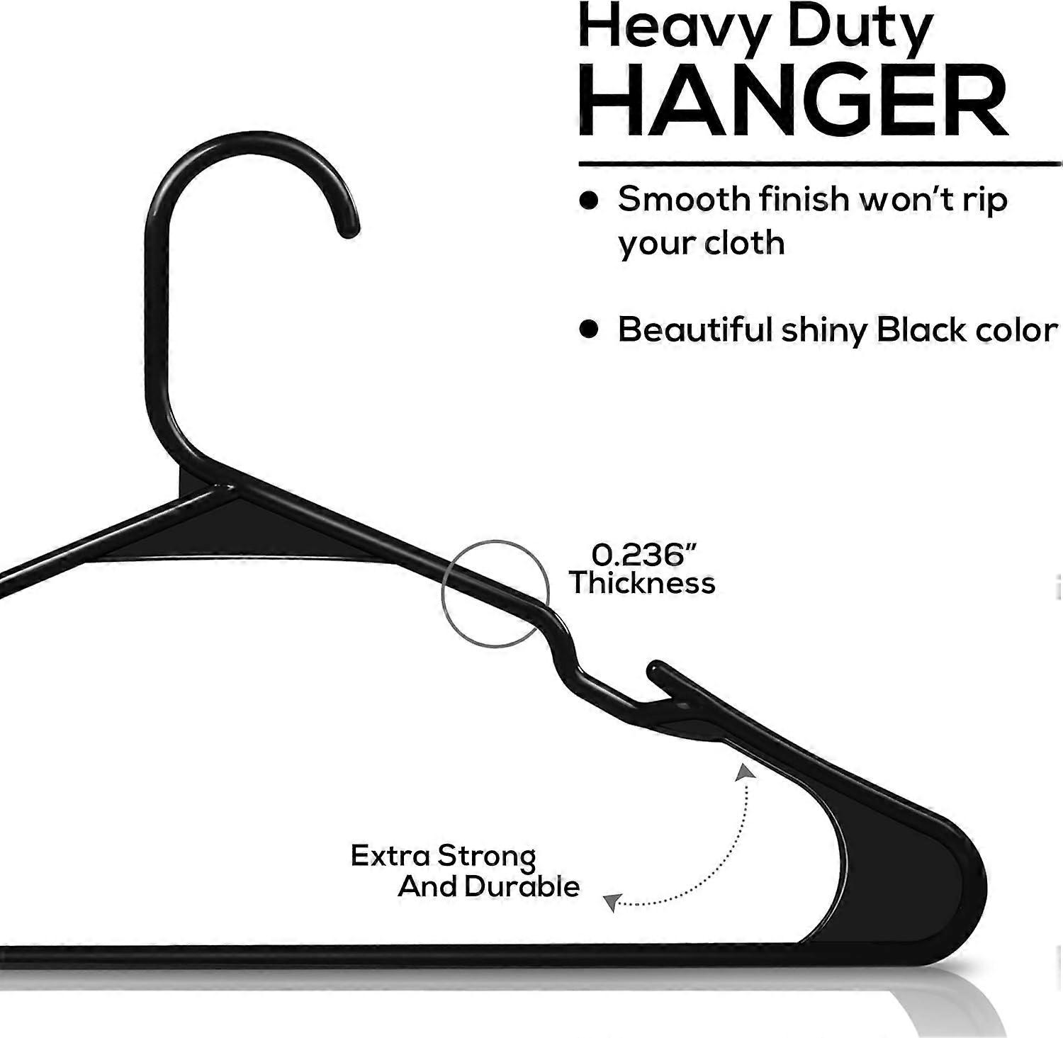 Clothes Hangers 20 Pack - Plastic Hangers Space Saving - Durable Coat ...