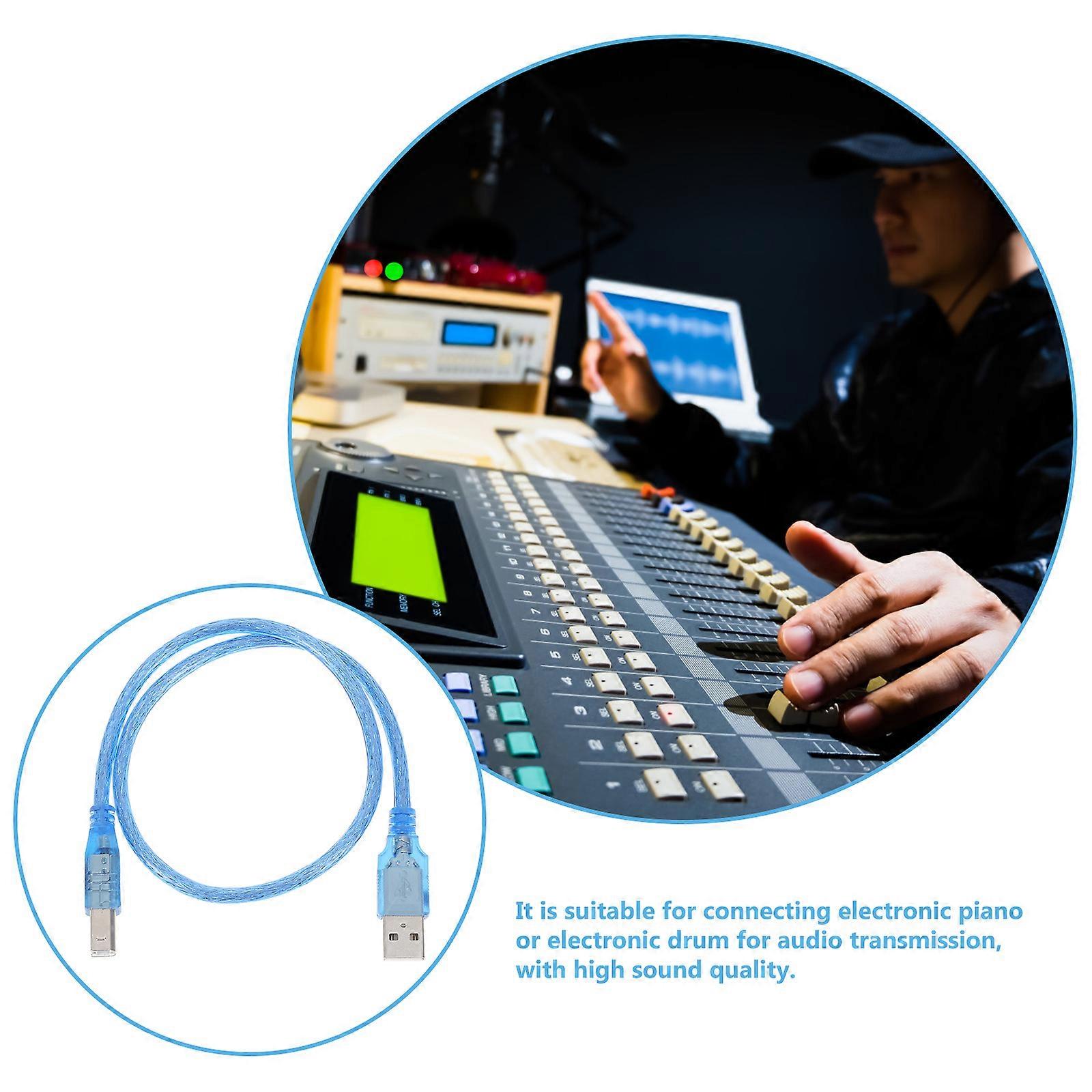 1Pc Durable Drum Accessory USB Cable Piano Adapter Cable Connecting ...