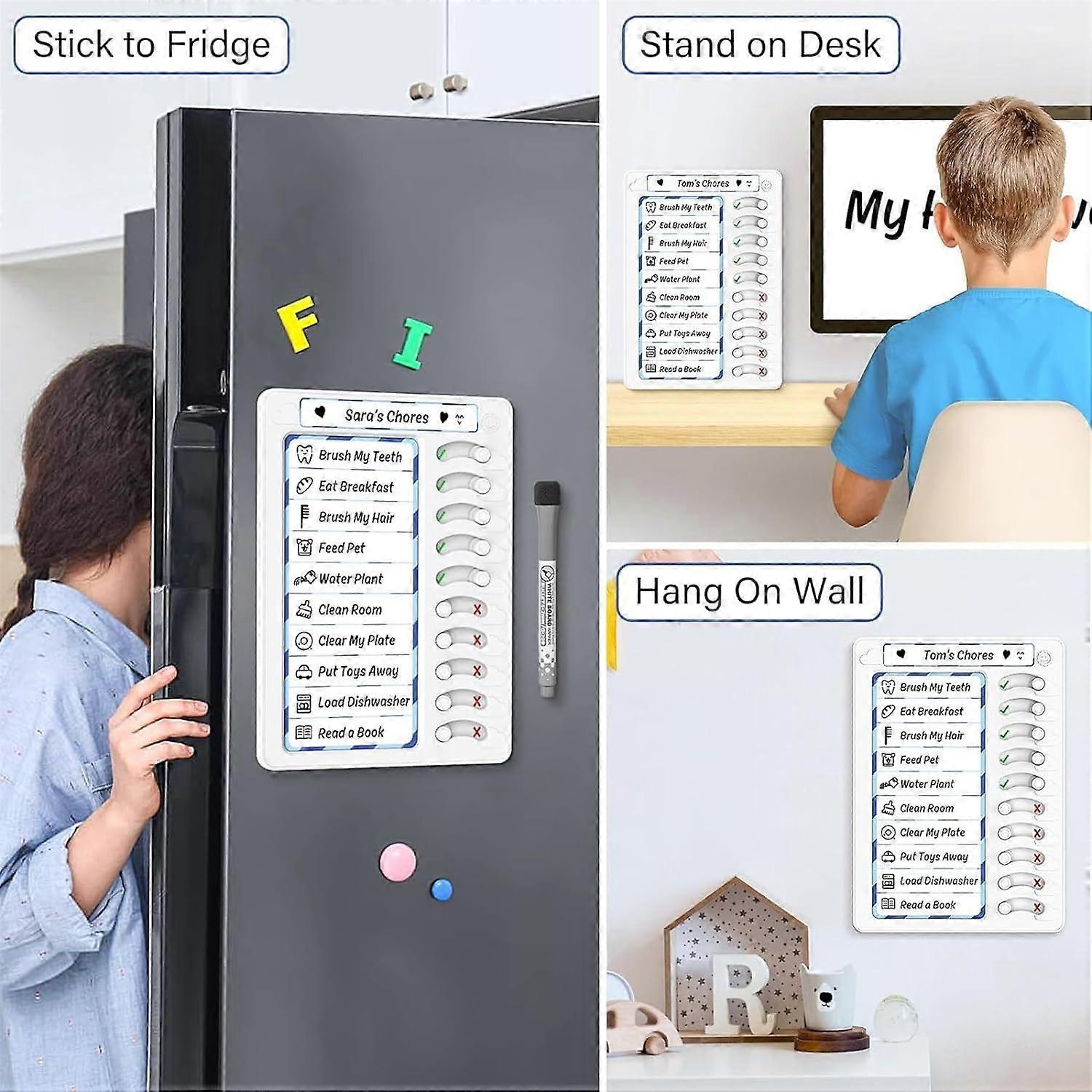 Chores Chart for Kids, Erasable Dry-Erase Chore Chart to Do List Board ...