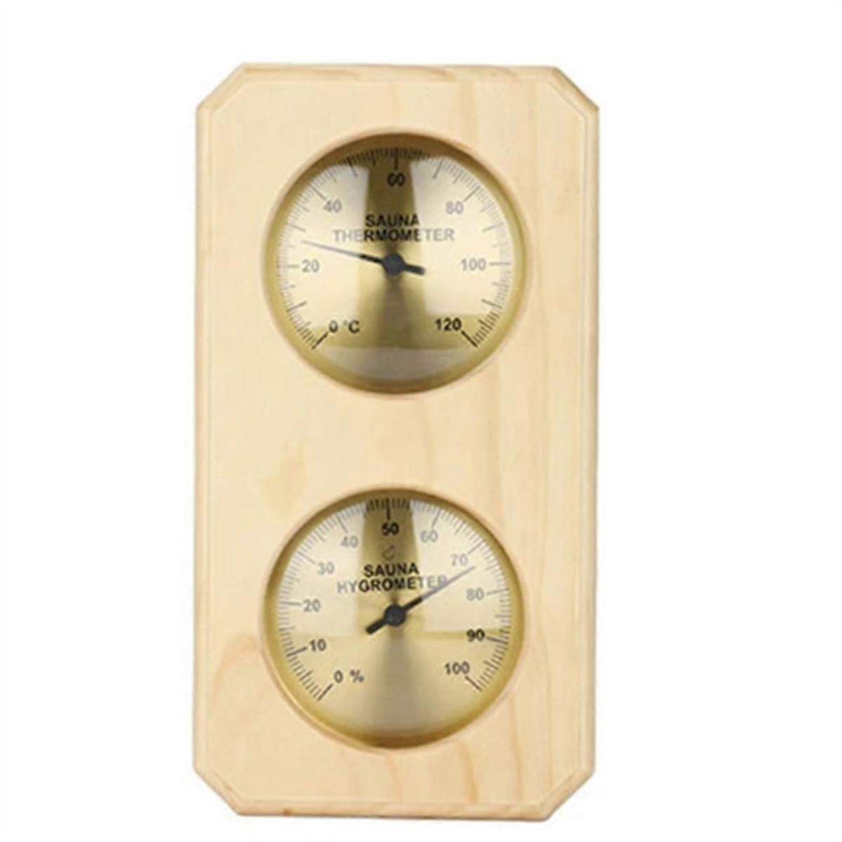 Sauna Thermometer 2 in 1 Wooden Sauna Hygrothermograph Indoor Celsius ...