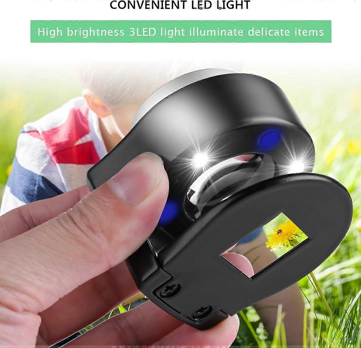 30X Coin Magnifier with 6 Light, Rechargeable Loupe Magnifier, Metal ...