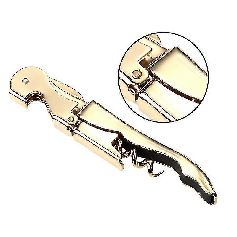 Gold Plated Corkscrew Double Hinge Waiters Wine Key Bottle Opener Party Bottle Opener | Fruugo UK