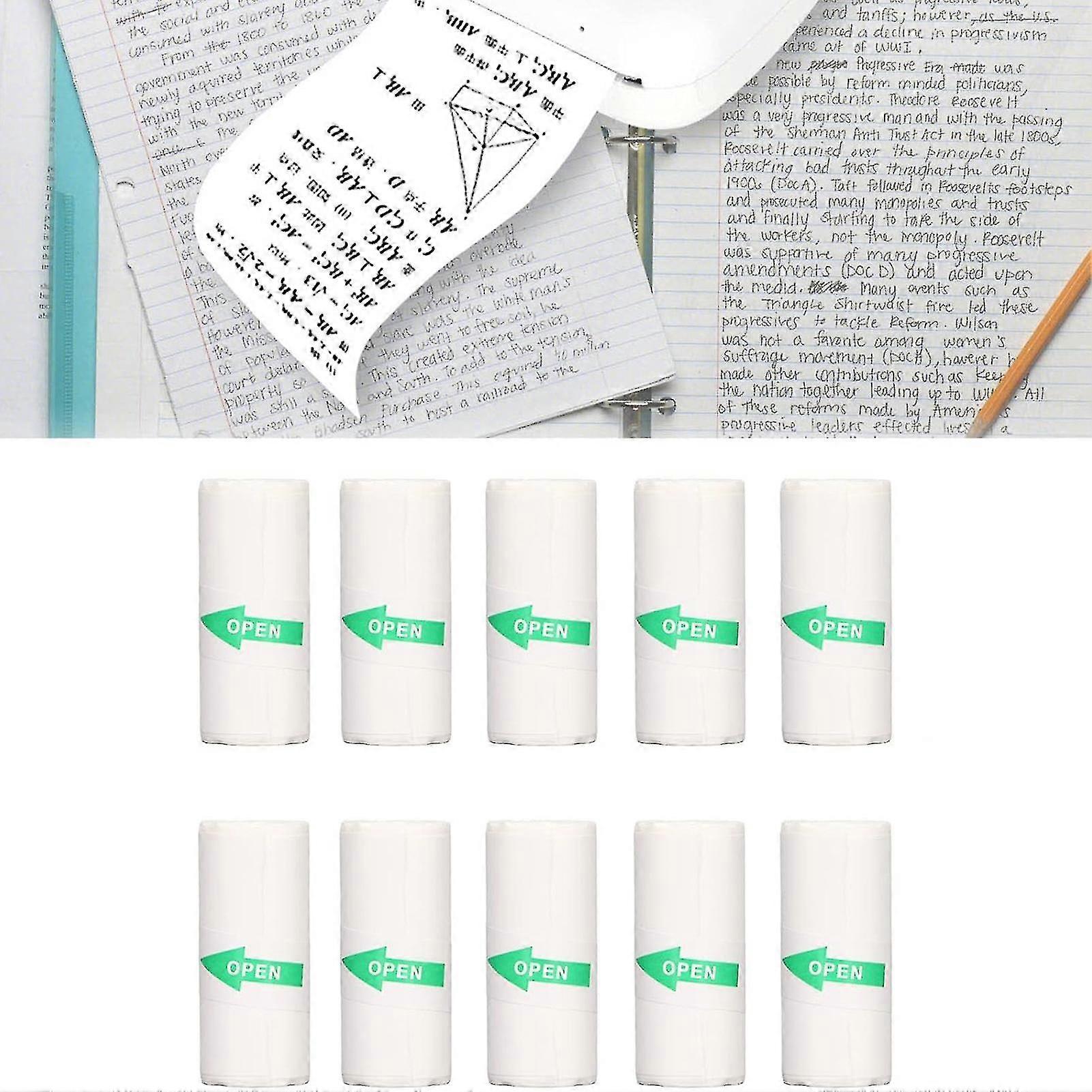 2024 10 Rolls 57x25mm Self-adhesive Thermal Paper Multipurpose Compact ...