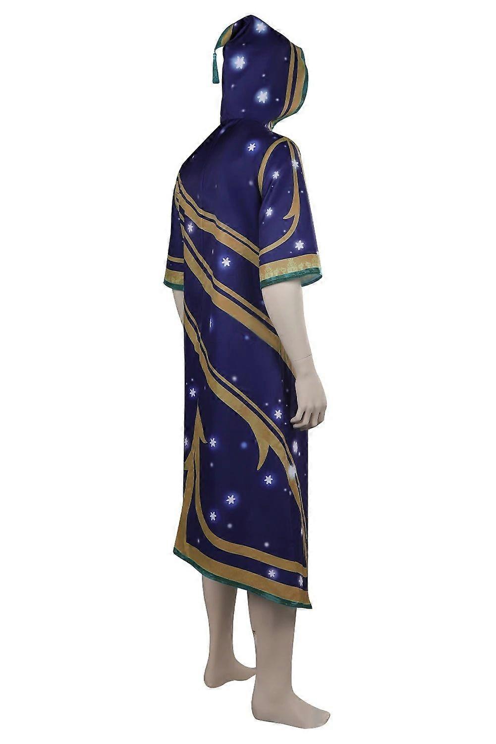 Wizard Merlin Cosplay Cloak Men Costume Game Legacy Role Play Outfits ...