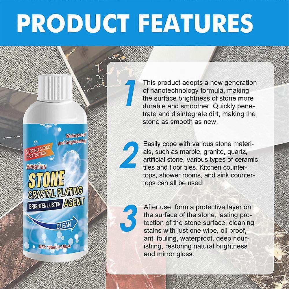 100ml Stone Worktop Cleaner Marble Scratches Repair Waterproof Kitchen ...