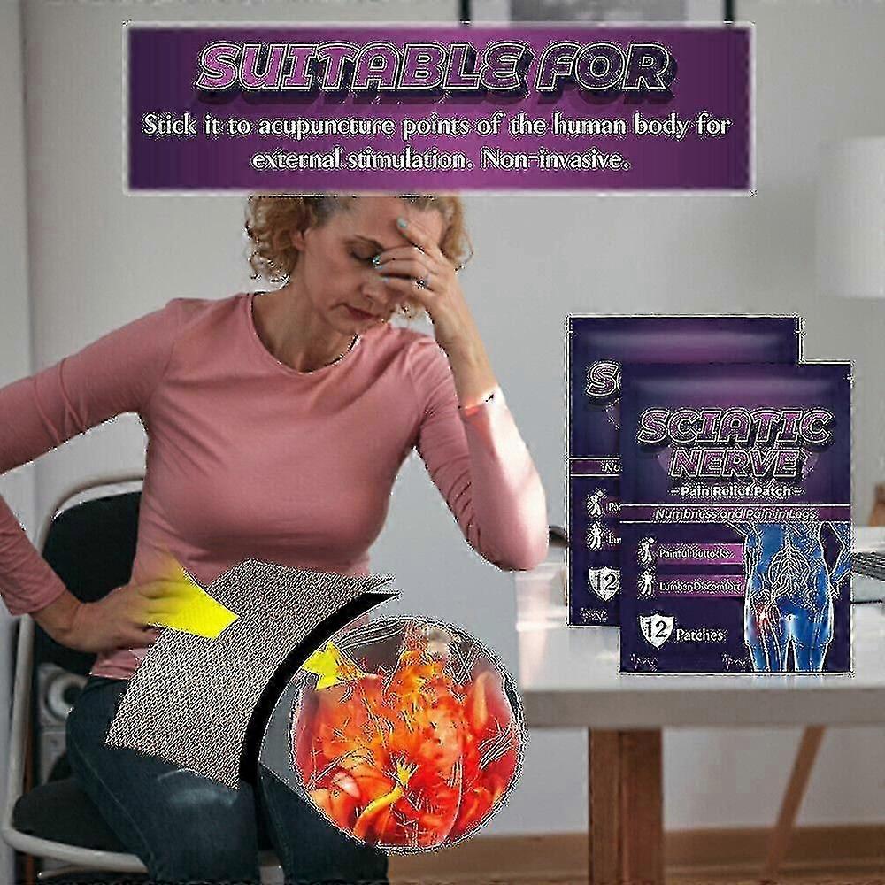 Sciatica Nerve Pain Relief Patch Heating Patch Body Meridians Plaster ...