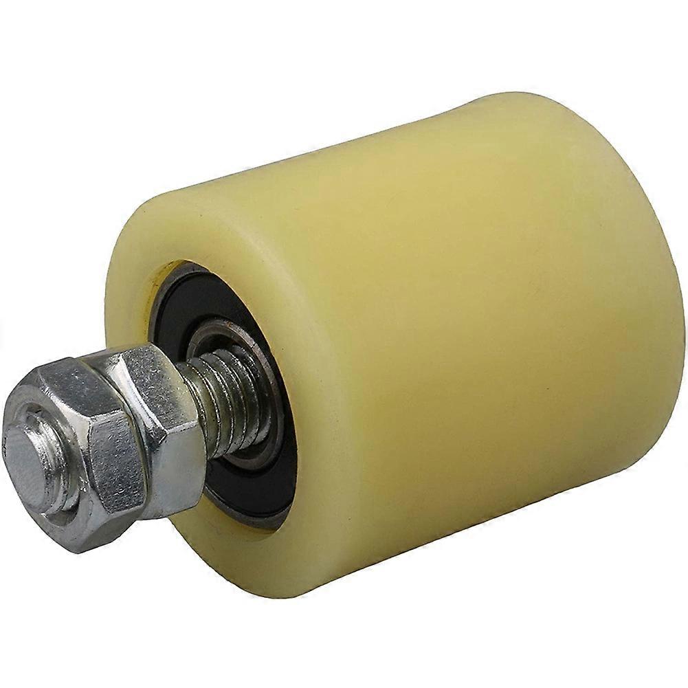 2PCS 48X50mm Yellow Silver Nylon Steel Flat Roller Bearing Guiding ...