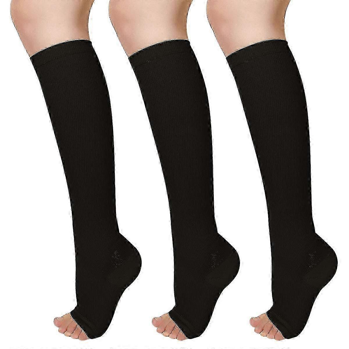 Paren compressiekousen voor dames en heren, medische kousen met open ...