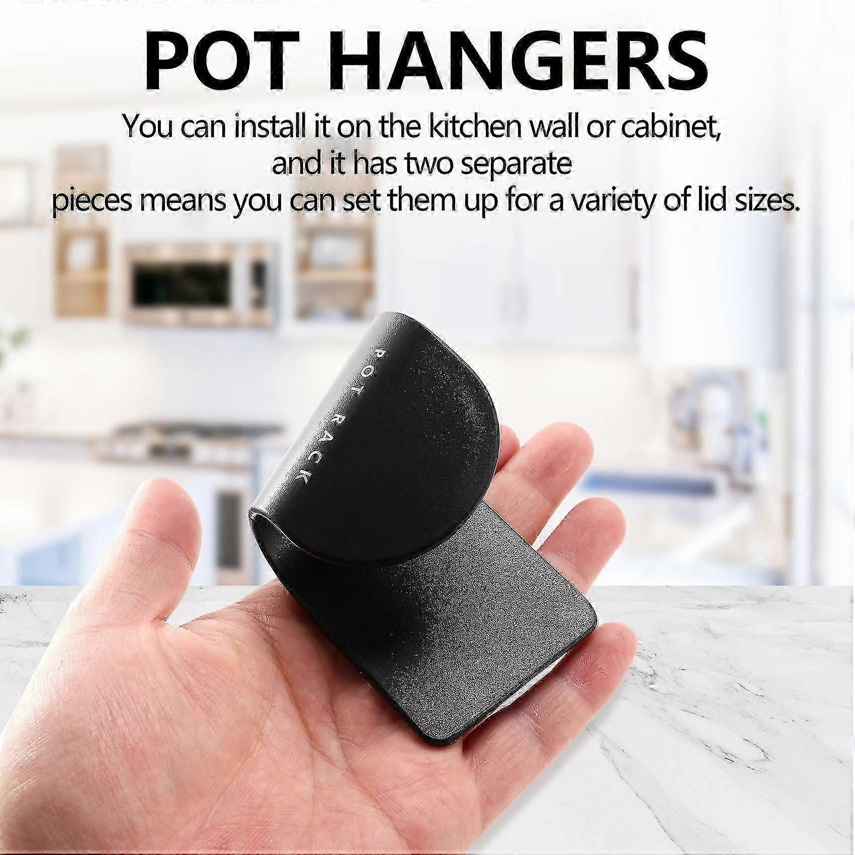 5-Pack Adjustable Pot Lid Holder, Space-Saving Cabinet Door Organizer ...