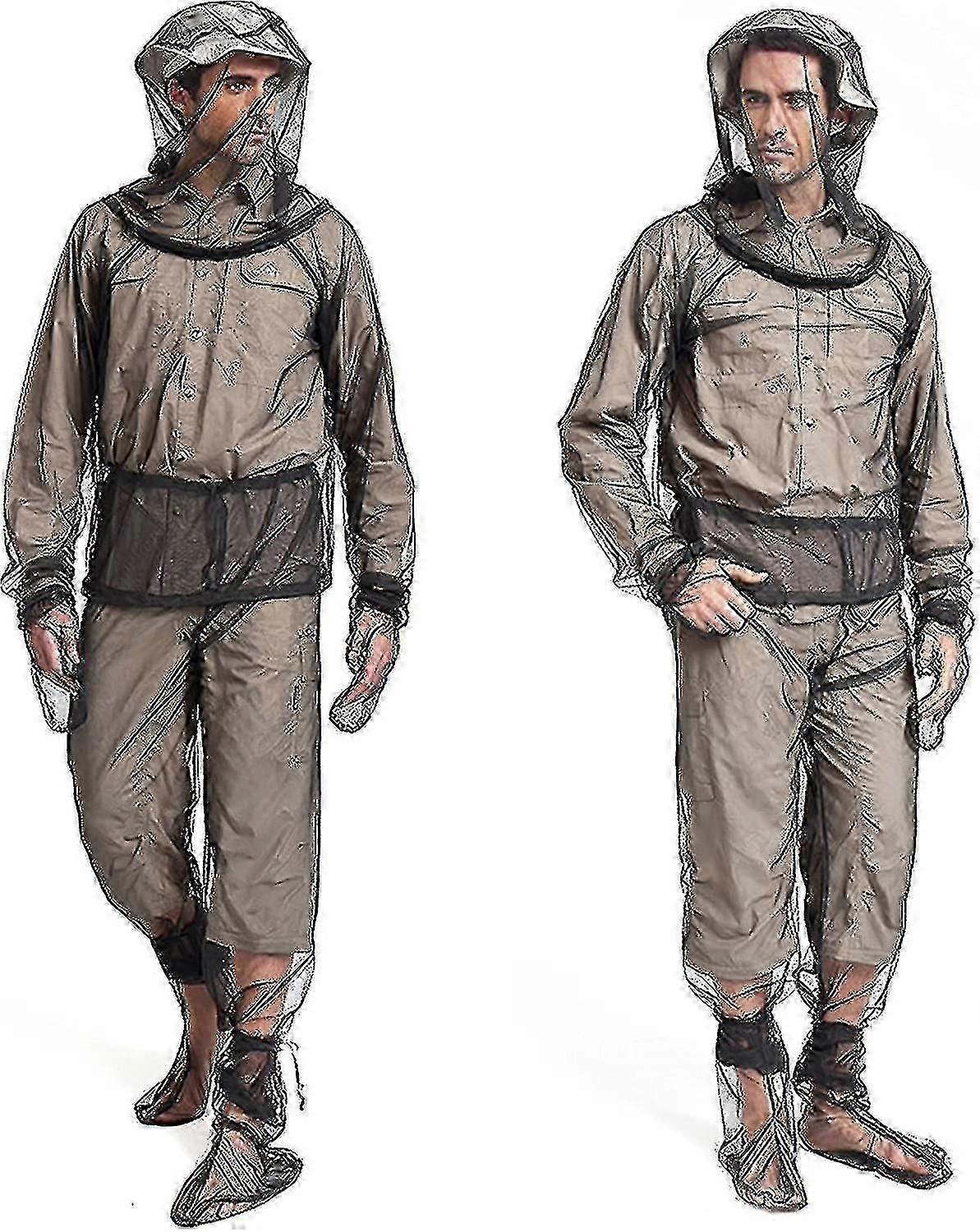 4 Pieces Mosquito Suit, Light-weight Bug Repellent Jacket Hood Pants ...