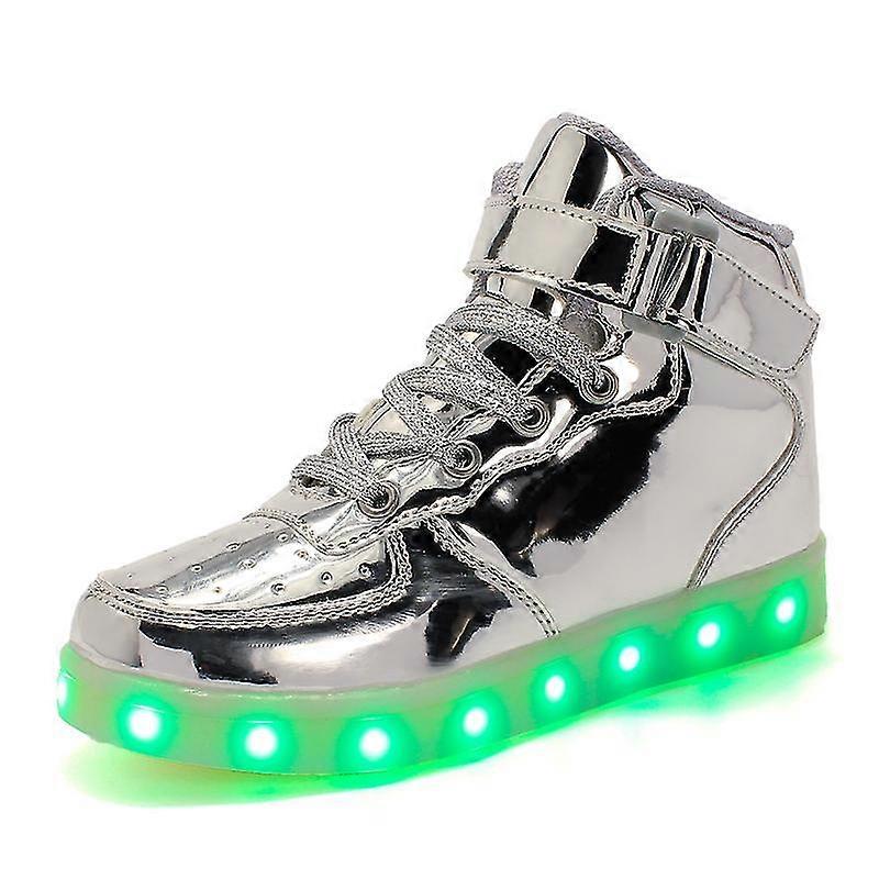 Kids Boys Girls Cool Led Light Up Shoes Luminous Flashing Trainers ...