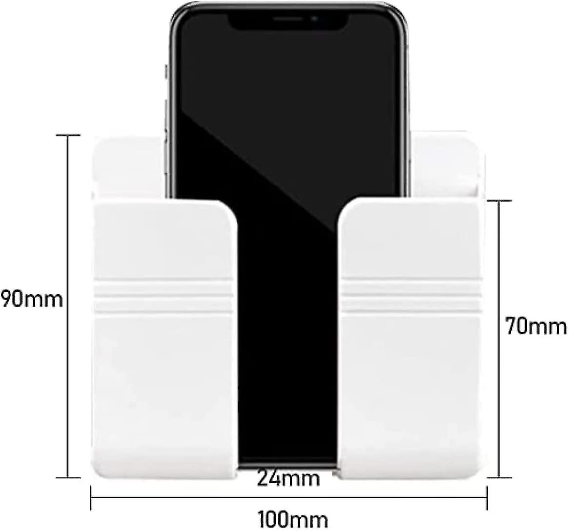 2 Pack Wall Mount Mobile Phone Charger Holder, 3m Adhesive Remote Wall ...