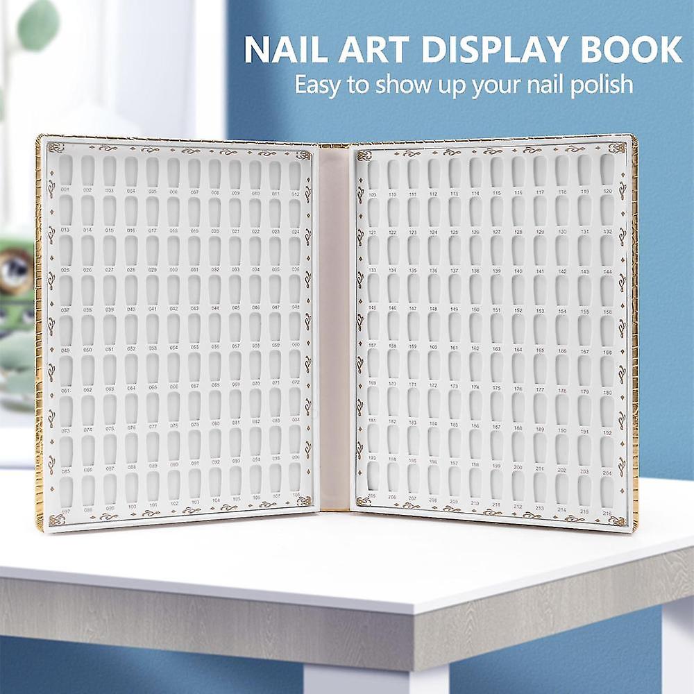 216 Colors Nail Tips Display Book Diy Nail Art Showing Shelf Color Card ...