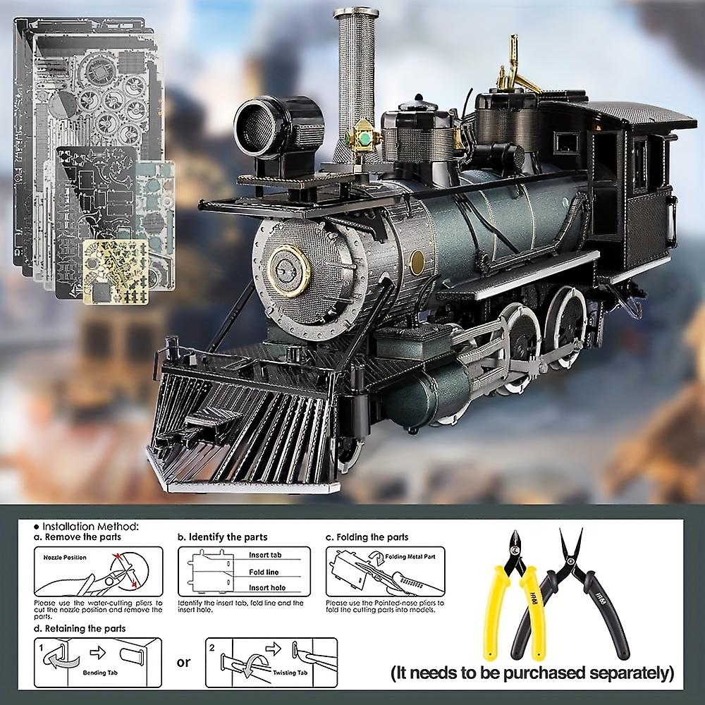 Piececool Puzzle 3d Metal Mogul Train Assembly Model Building Kit ...
