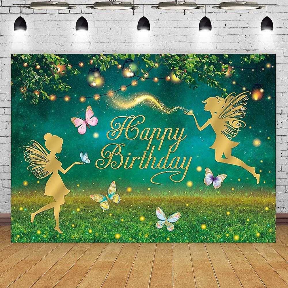7x5ft Fairy Backdrop for Birthday Party Butterfly Fairy Princess Party ...