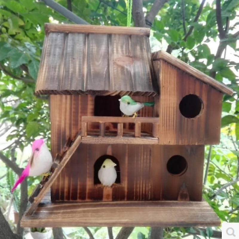 Bird Toys Bird House Bird Nest Villa Creative And Cute Home Outdoor Decorations Forest Park Bird ...