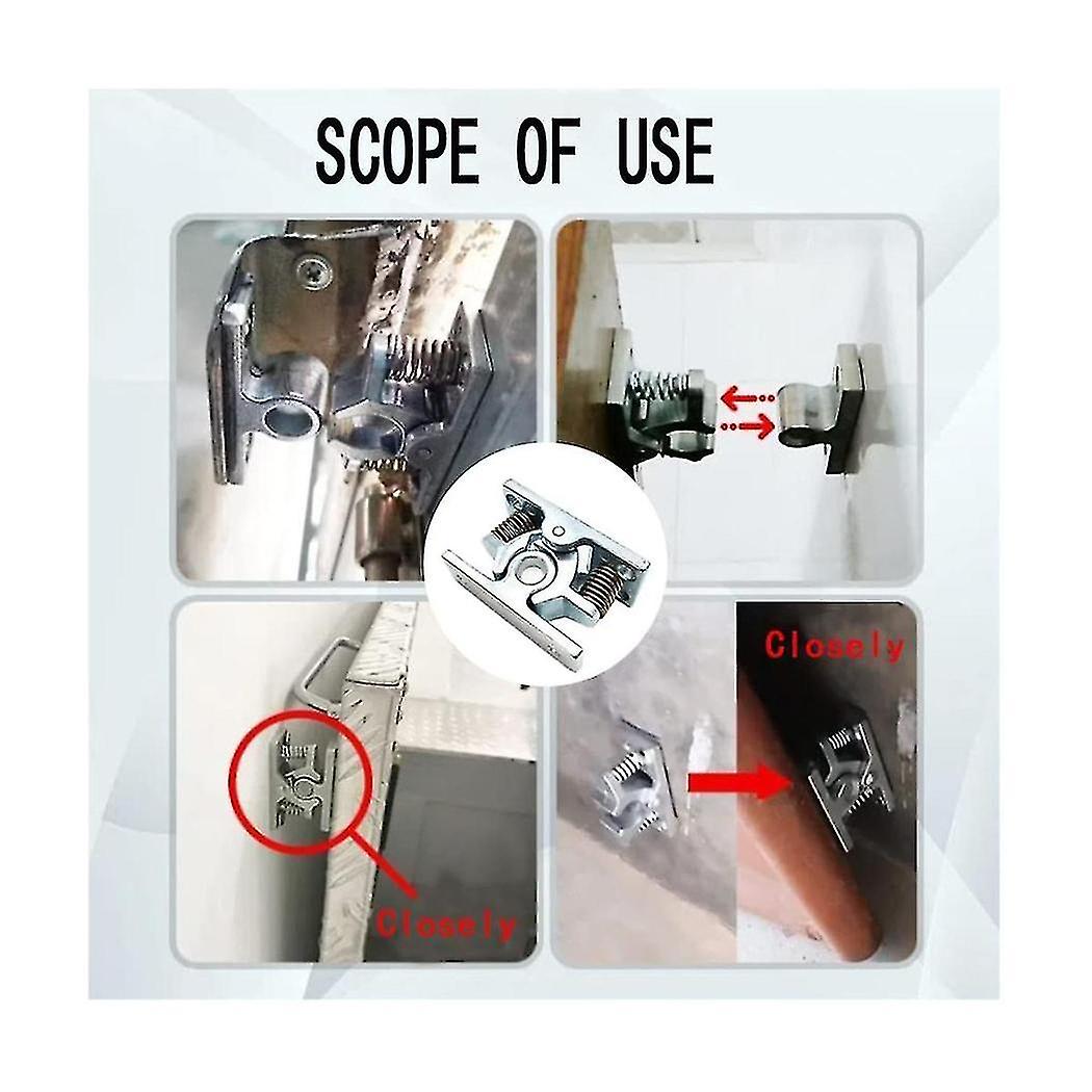1pcs Spring Loaded Door Easy Lock Stop Catch Release Clamp Double ...