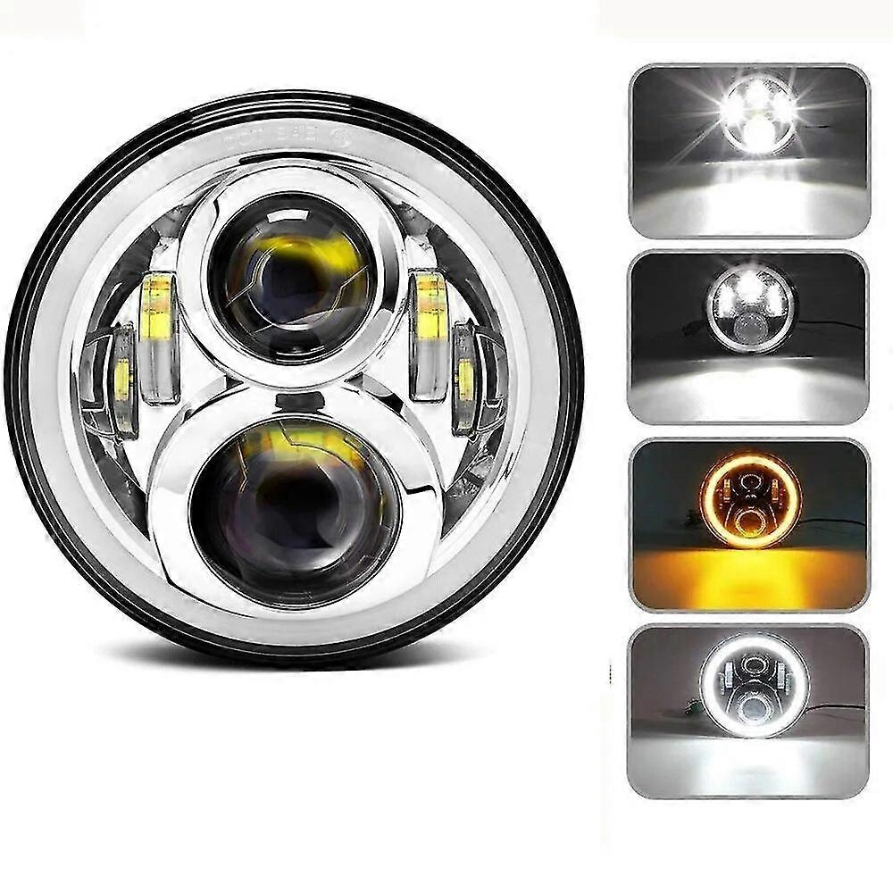 Dot 7inch Led Headlight For Yamaha V-star Xvs 650 950 1100 Classic ...