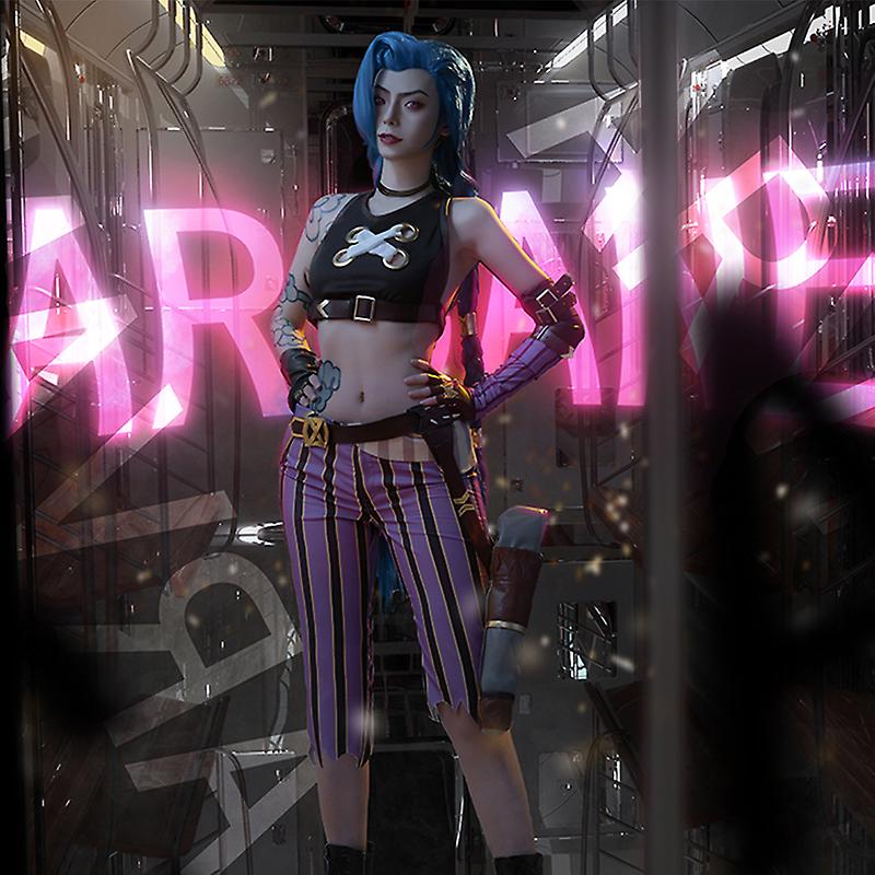 Jinx Cosplay Costume Game Lol Jinx Cosplay Costume Women Sexy Jinx ...