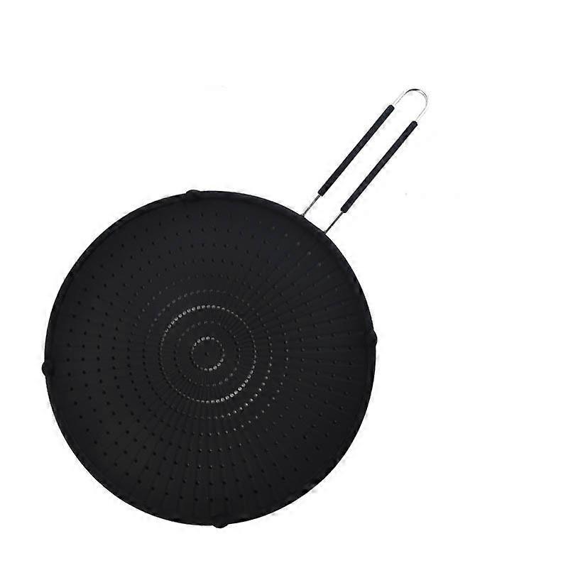 Silicone Splash Screen With Handle Nonstick Oil Lid Non-slip Frying ...