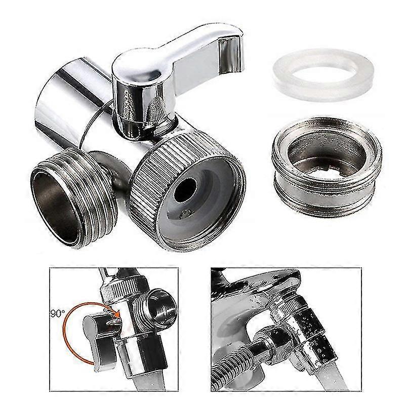 Switch Faucet Adapter Kitchen Sink Splitter Diverter Valve Water Tap ...
