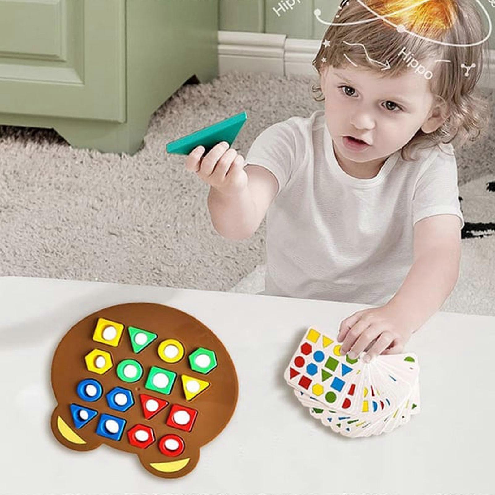 Color Sensory Educational Toy for Kids, Shape Matching Game with Quick ...