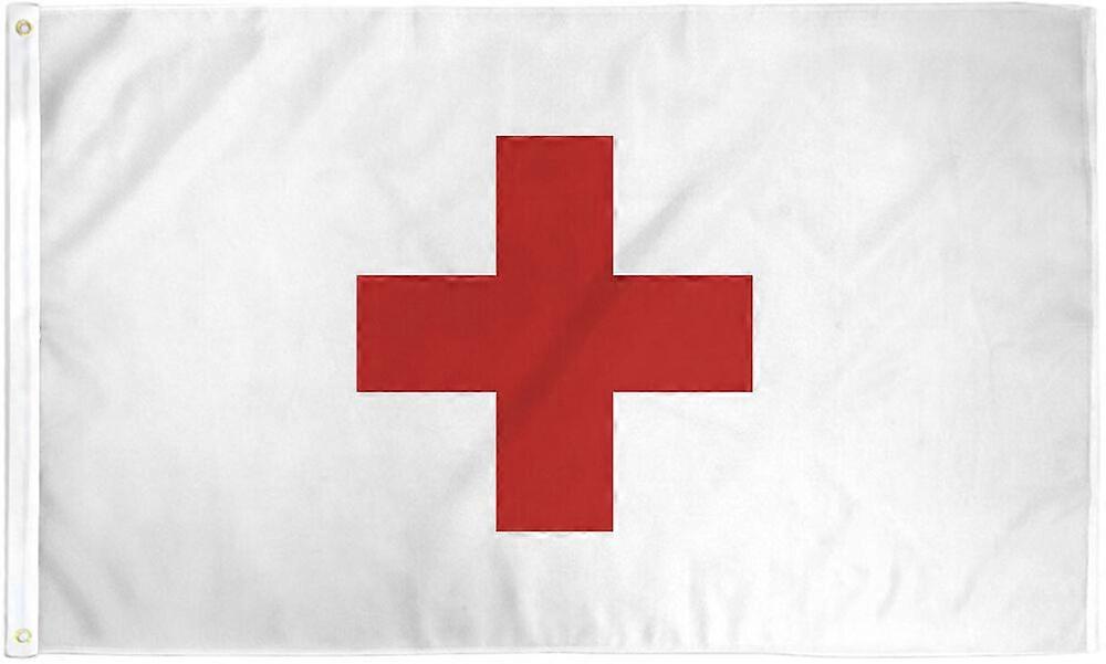 Red Cross Flag 3x5ft First Aid Medical Flag | Fruugo UK
