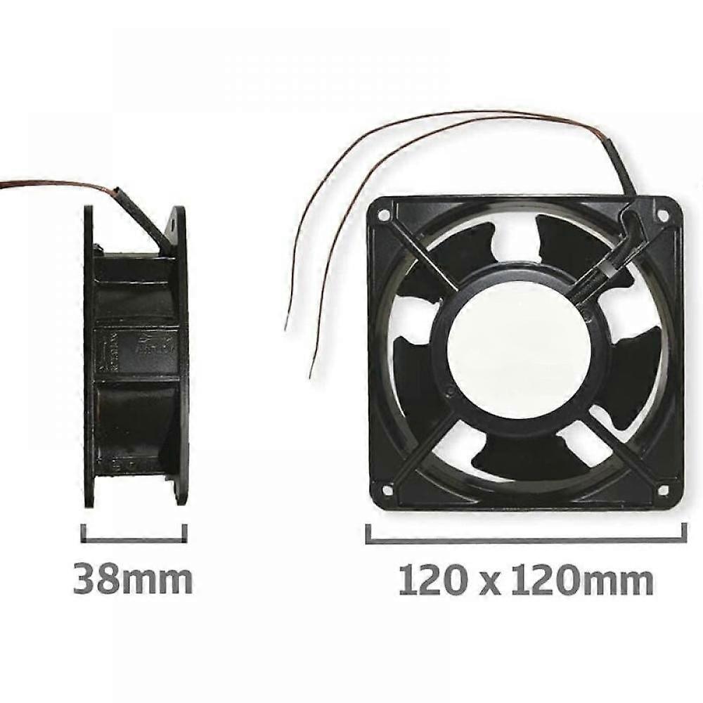 Axial fan for fireplace box Insertable High temperature Metal blades Silent Universal 120 x 120 ...