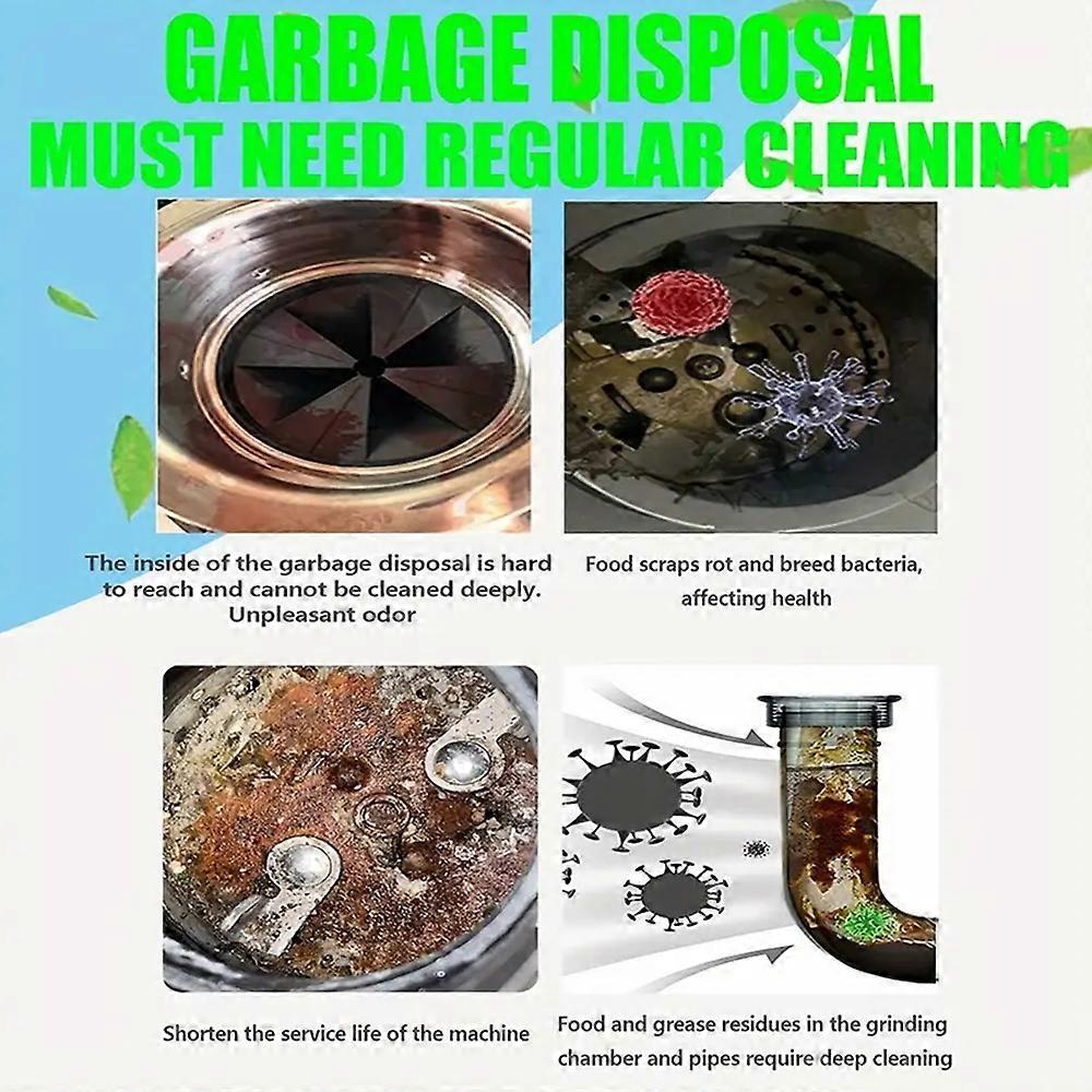 12 Tablets Sink Garbage Disposal Cleaner Food Waste Quick Disposal ...