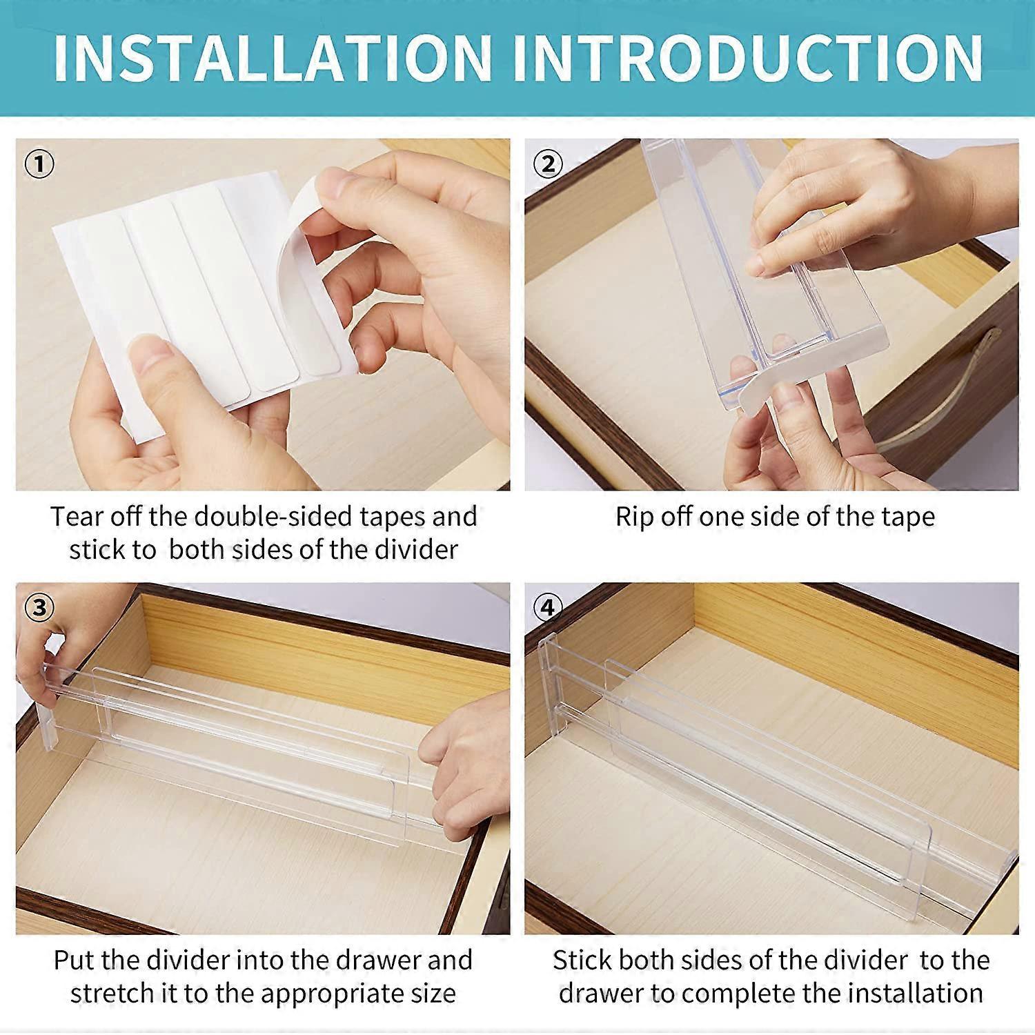 Drawer Dividers 8 Pack, Adjustable 3.2 Inch High Expandable From 11-20. ...