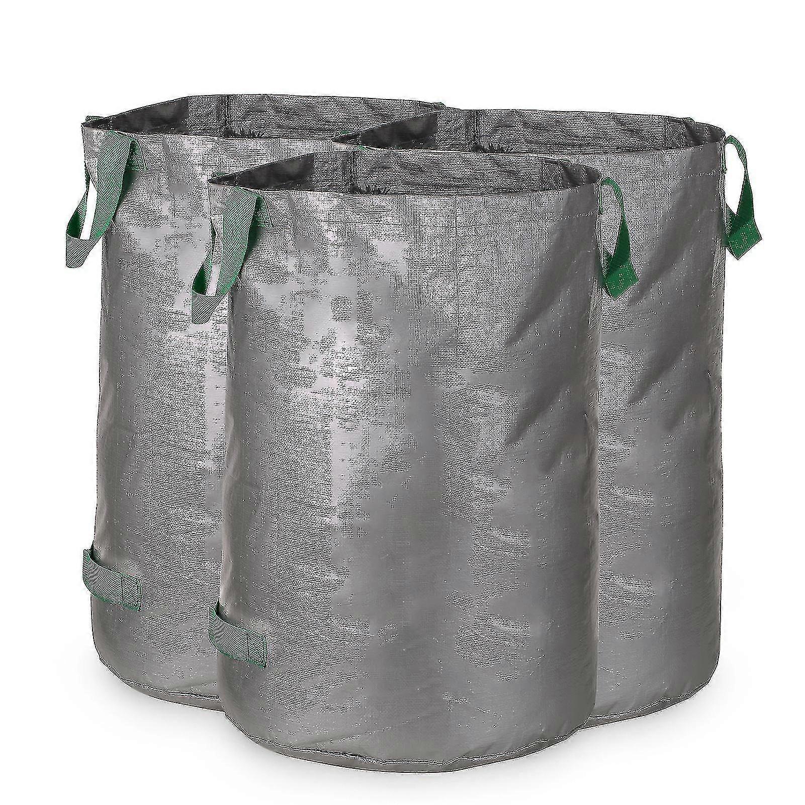 Silver 3pcs 3pcs 100l Reusable Garden Waste Bag For Yard Recyclable ...