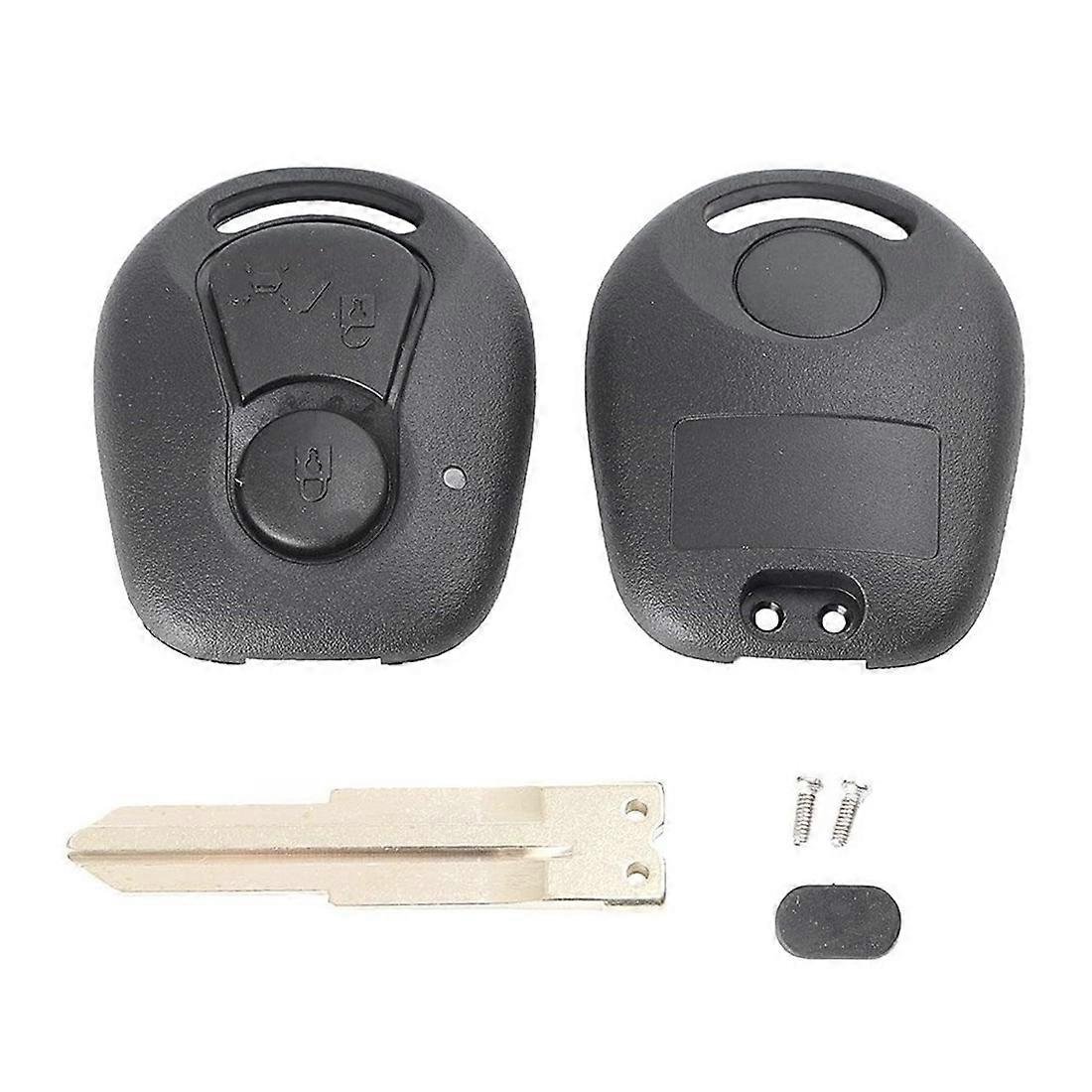 2 Buttons Remote Key Shell for Actyon Kyron Rexton Uncut Blade Key Fob ...