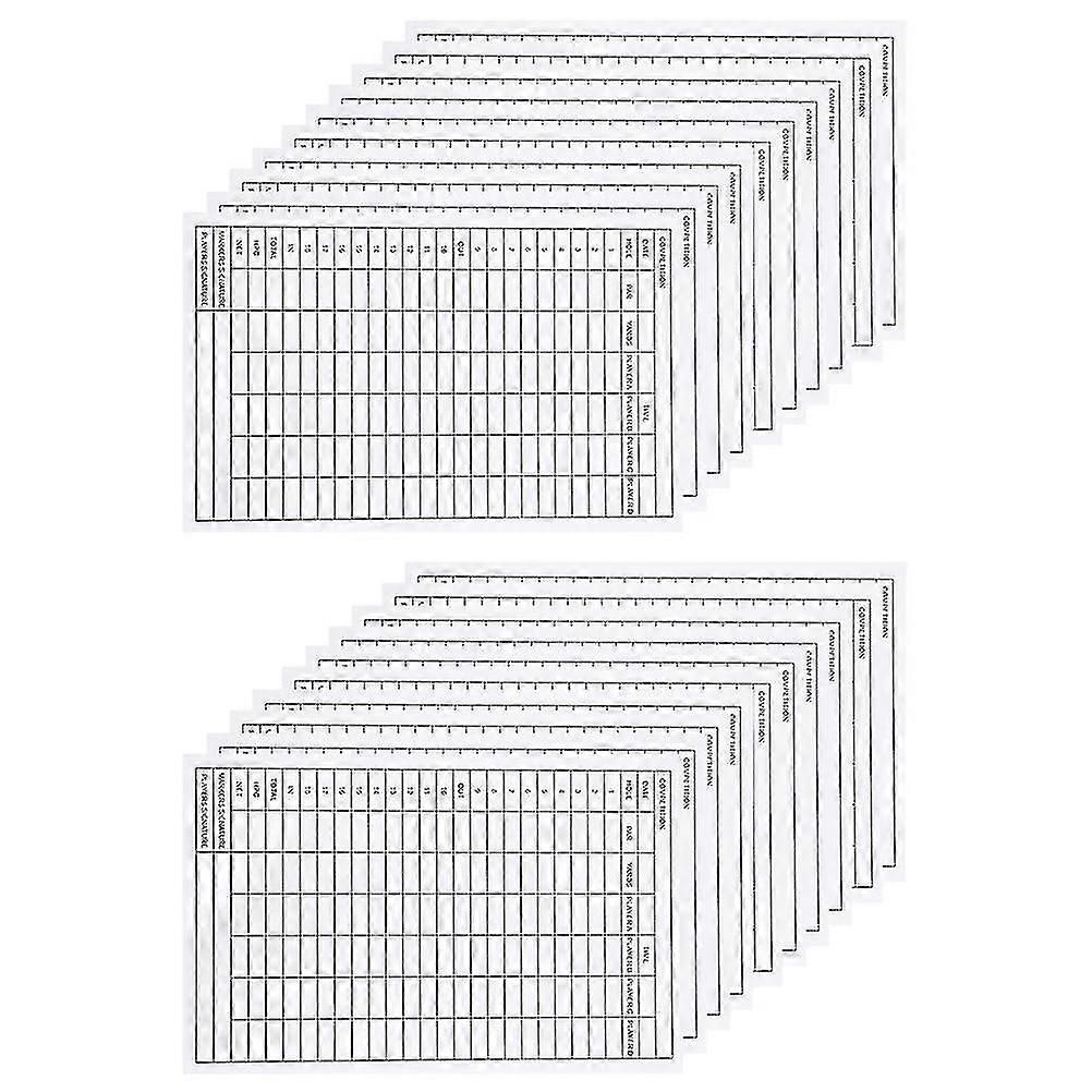 20 Pcs Golfing Accessories Match Score Sheet Mini Score Cards Score Pad ...