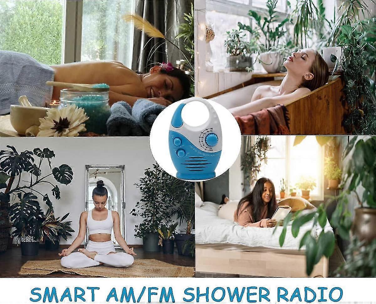 Shower Radio, Bathroom Radio Am Fm, Waterproof Hanging Shower Radio ...